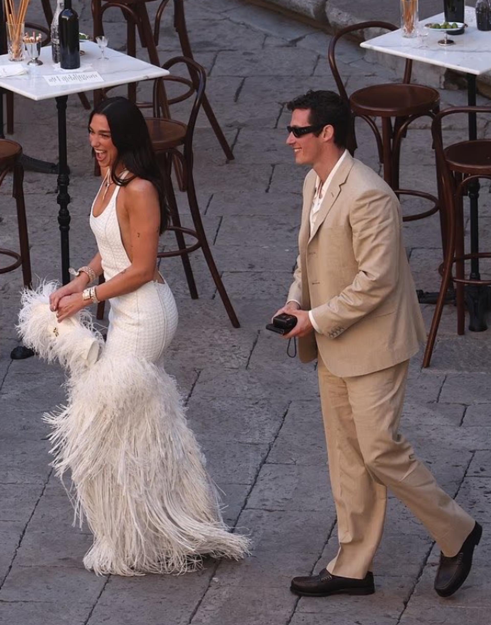 Celebrity guests gather as Dua Lipa’s wedding festivities begin in Italy